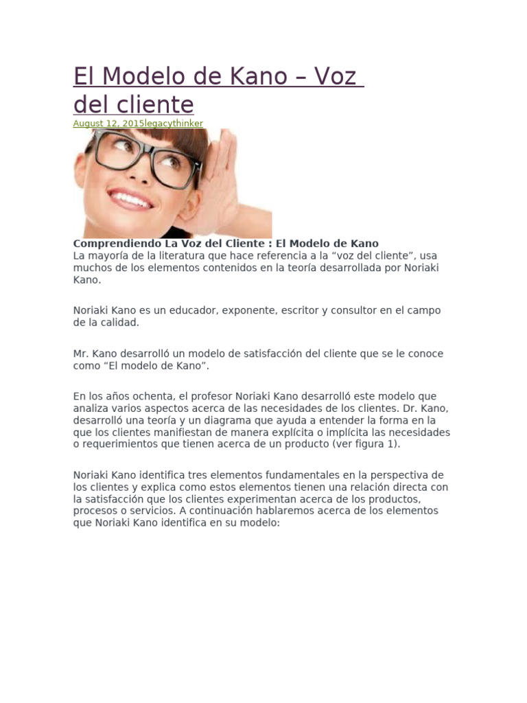 Modelo de Kano | PDF | Producto (Negocio) | Cliente