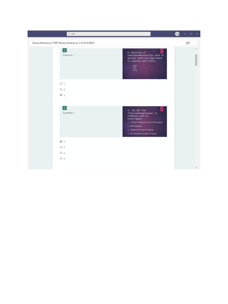 Nuclear Medicine Credit 2020 Gr3 | PDF