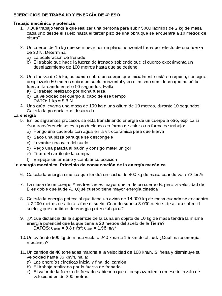 Ejercicios Tema 8 | PDF | Calor | Agua