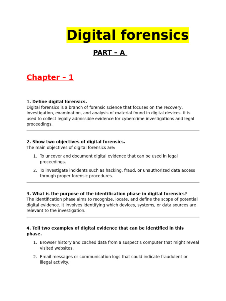 Digital Forensics - EXAM - FINAL | PDF | Digital Forensics | Ios