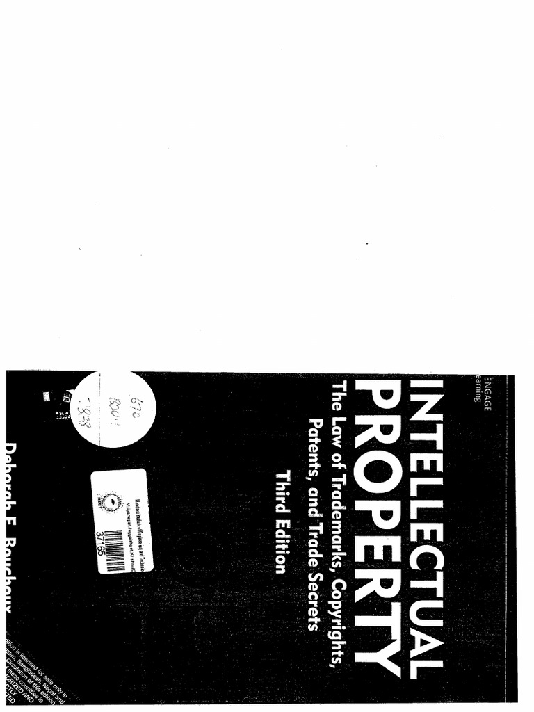 INTELLECTUAL PROPERTY The Law of Tredemarks Copyrights, Patents and ...