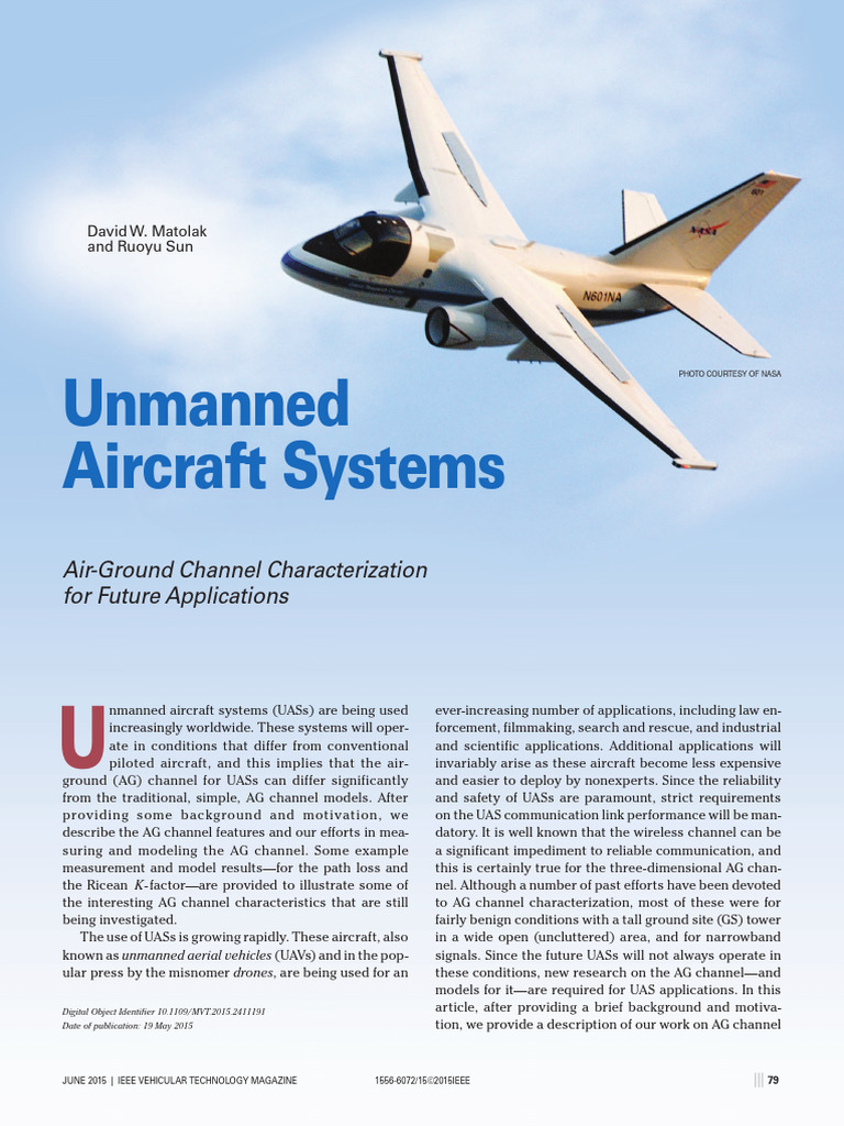 Unmanned Aircraft Systems | PDF | Unmanned Aerial Vehicle | Antenna (Radio)