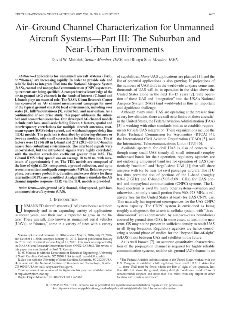 Air-Ground Channel Characterization For Unmanned Aircraft Systems-Part ...