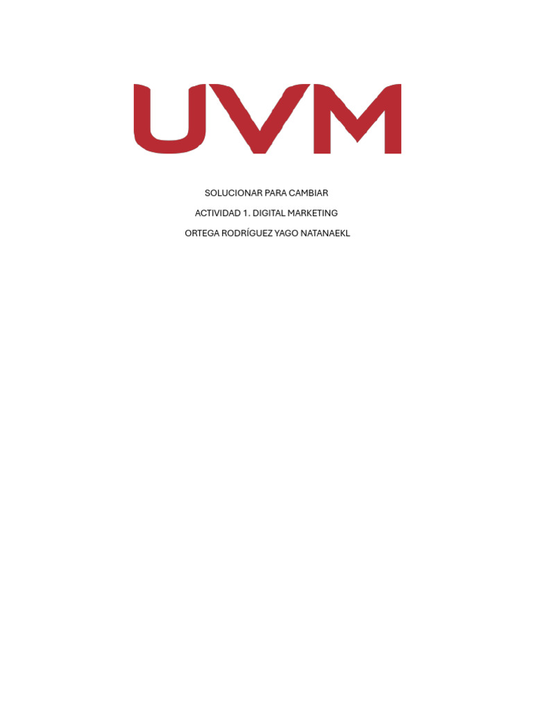 A1 Solucionar para Cambiar | PDF | Marca | Marketing