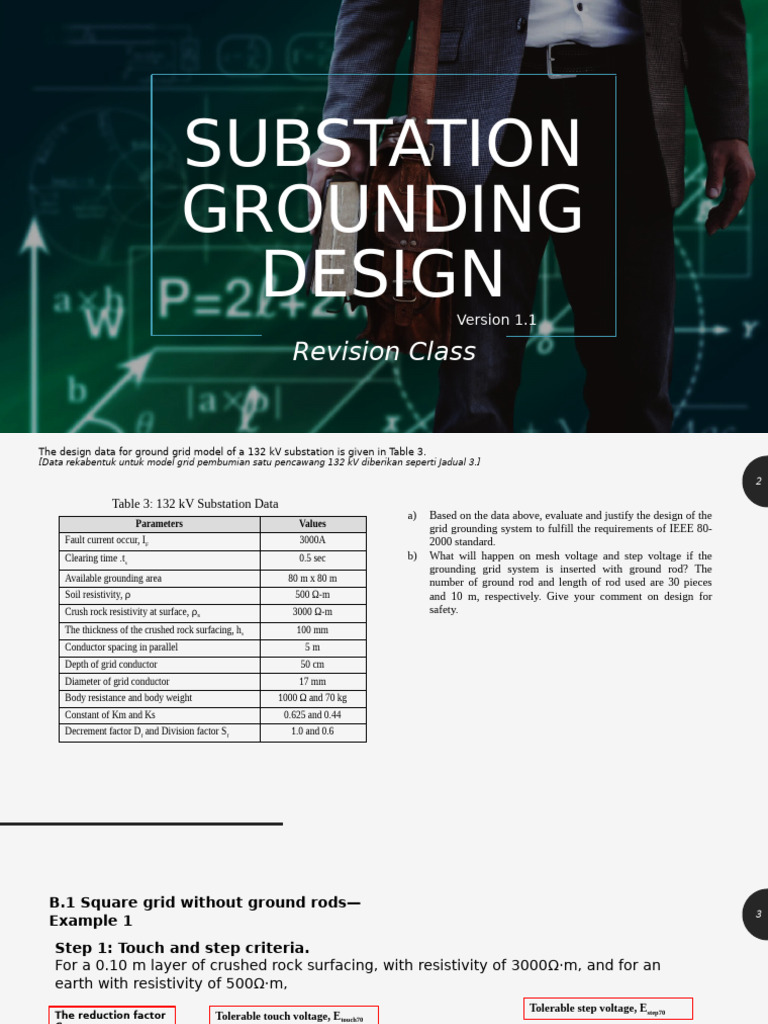 Substation Grounding Grid Design Analysis | PDF | Electrical Engineering | Electromagnetism