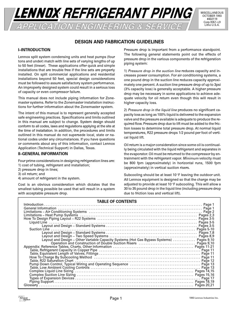 Refrigerant Piping | PDF | Thermodynamics | Liquids