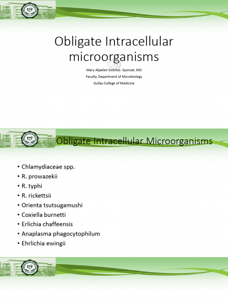3.12 Obligate Intracellular Parasites - Chlamydia, Rickettsia, and ...