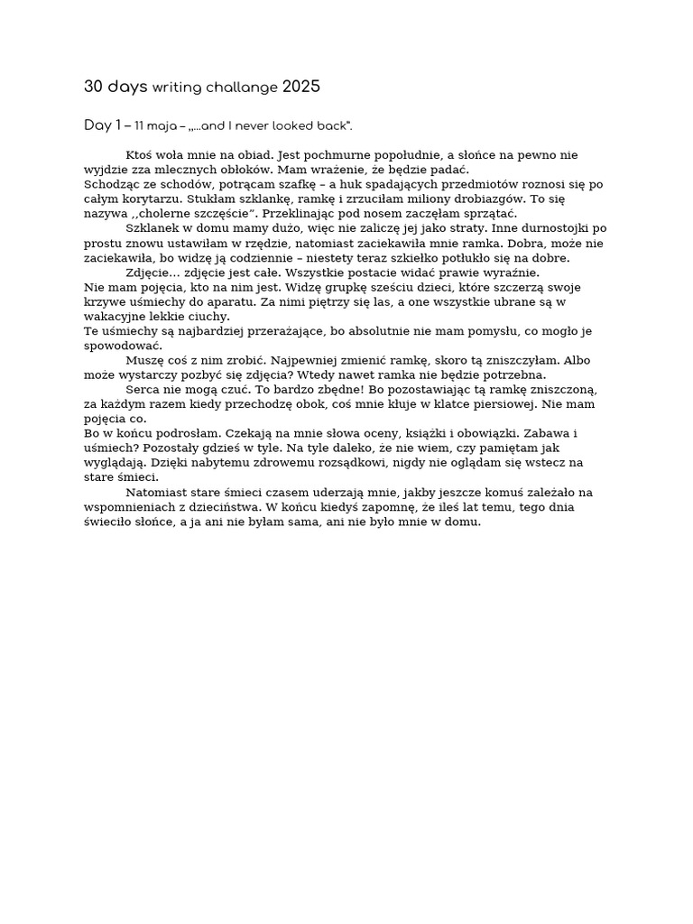 30 Days Writing Challange 2025 | PDF