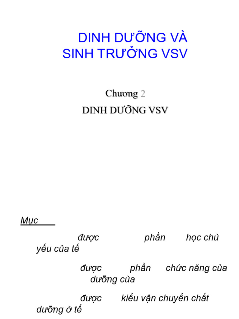 II-Dinh Dư NG Và Sinh Trư NG VSV | PDF
