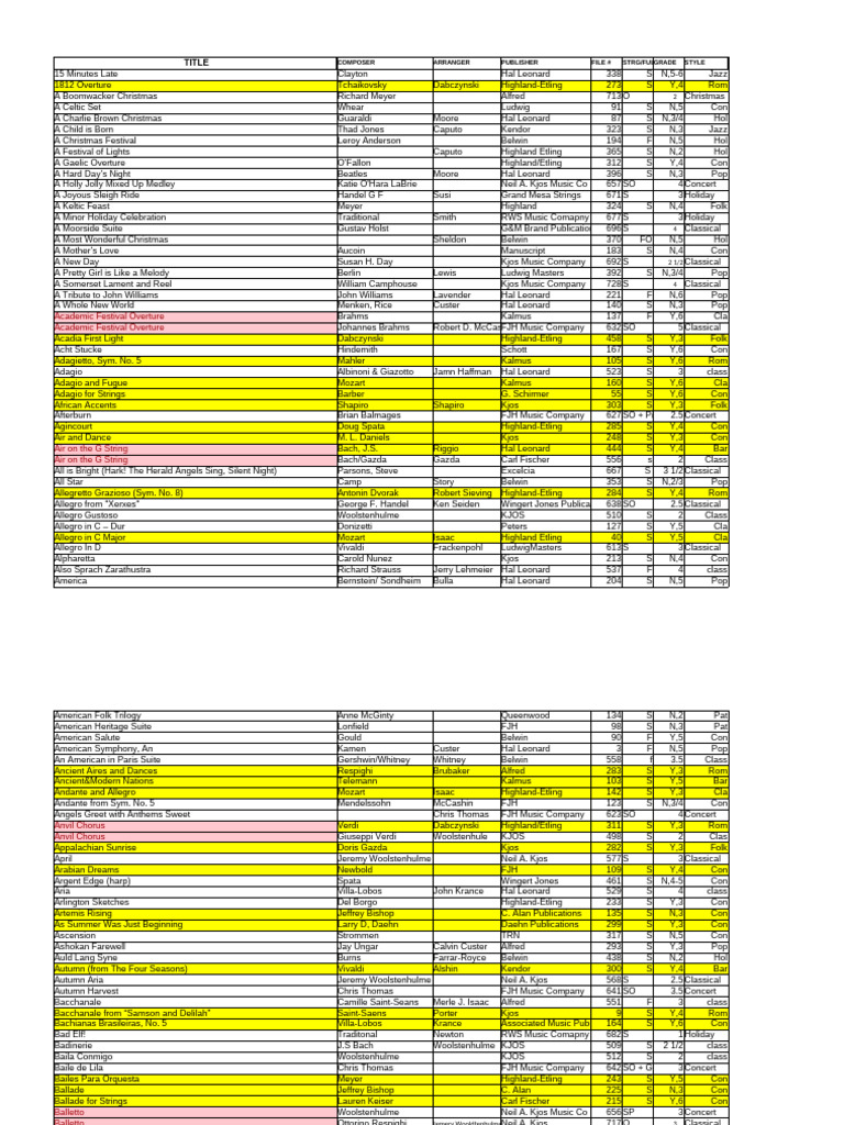 Northview Music Library (Back Up) | PDF | Concerto | Classical Music