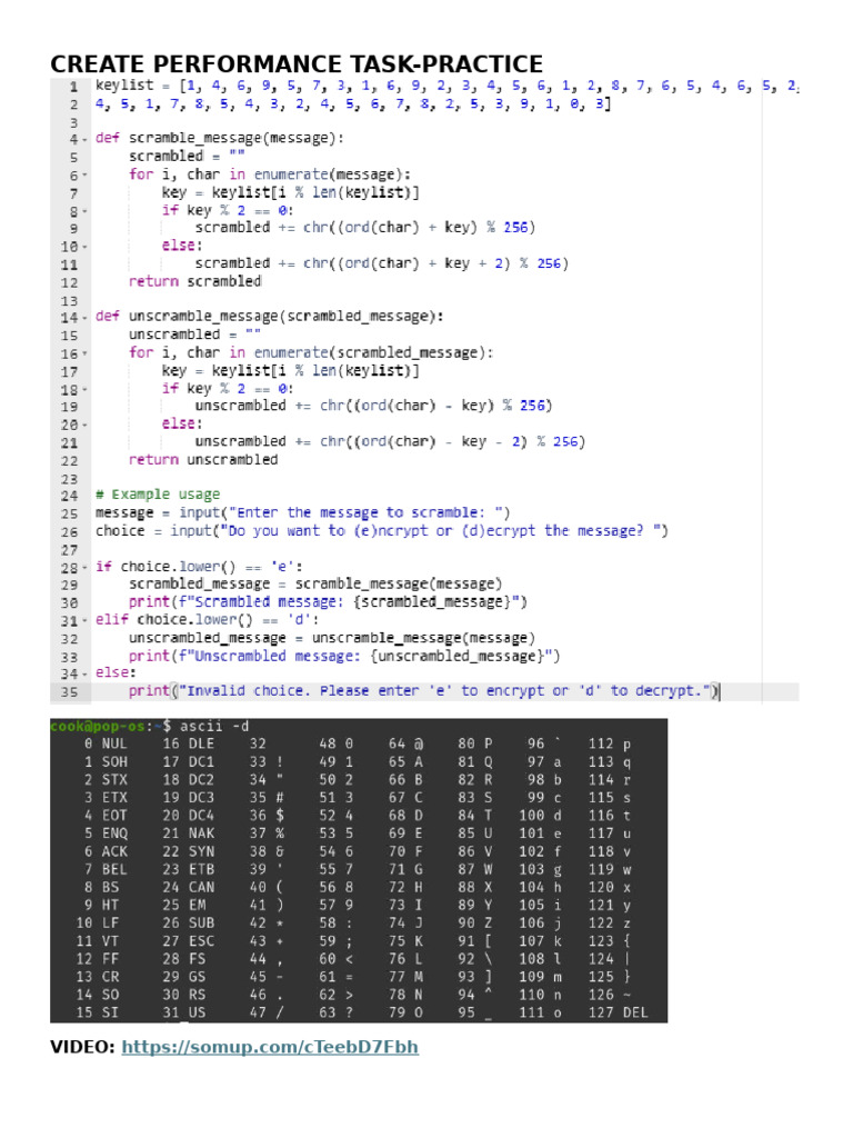 Create Performance Task-Practice-1 | PDF | Encryption | Computer Programming
