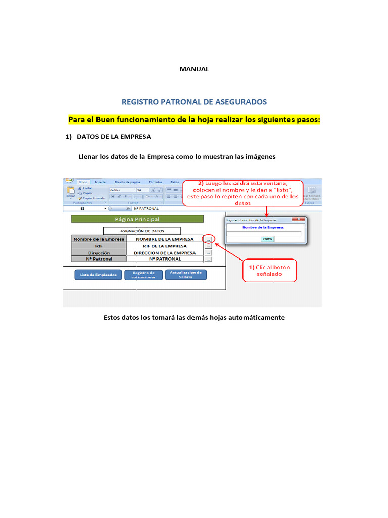 Registar Patronal Manual | PDF