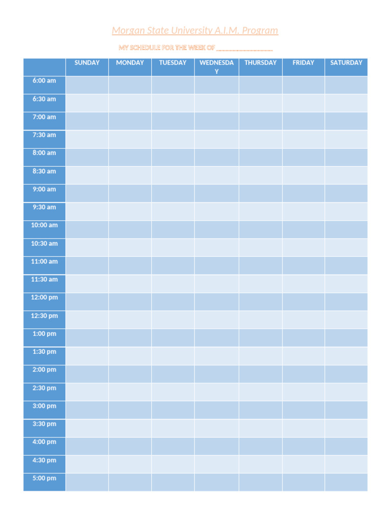 Aim Time Management Schedule Planner | PDF