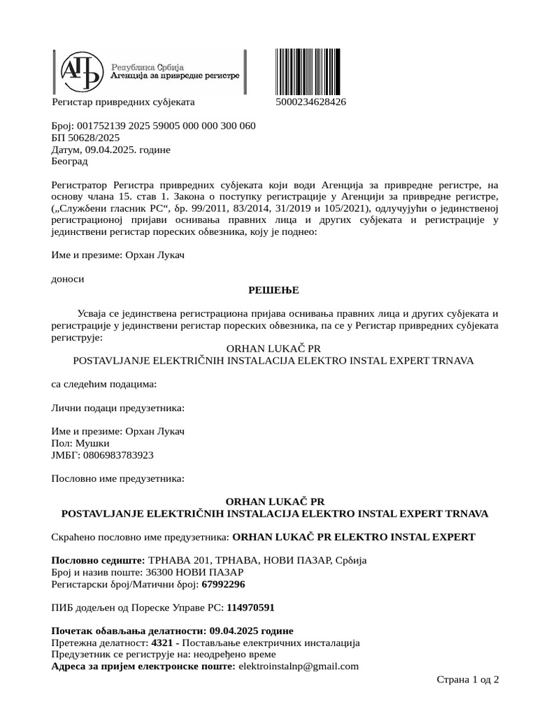 orhan apr resenje | PDF