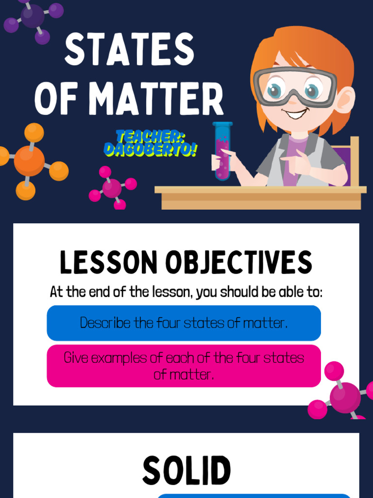 Colorful and Fun Science Presentation - States of Matter Chemistry | PDF