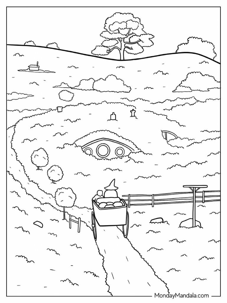 Hobbiton-In-The-Shire-Coloring-Sheet | PDF