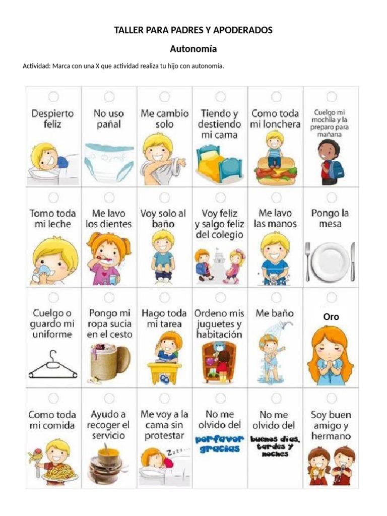 TALLER PARA PADRES Y APODERADOS Autonomía | PDF