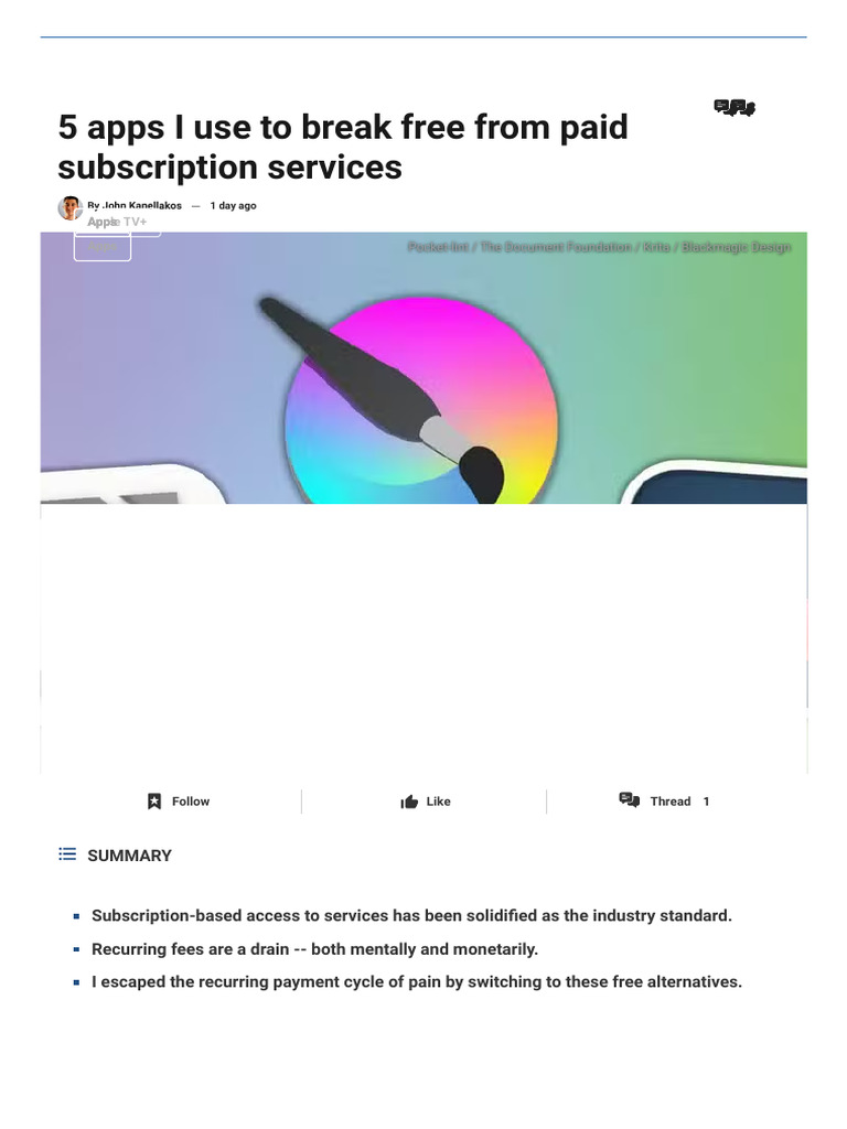 5 Apps I Use To Break Free From Paid Subscription Services | PDF ...