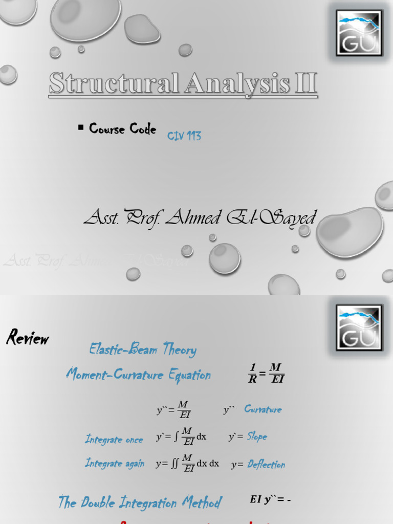 lecture (3) of Structural Analysis (2) CIV113 | PDF | Beam (Structure ...