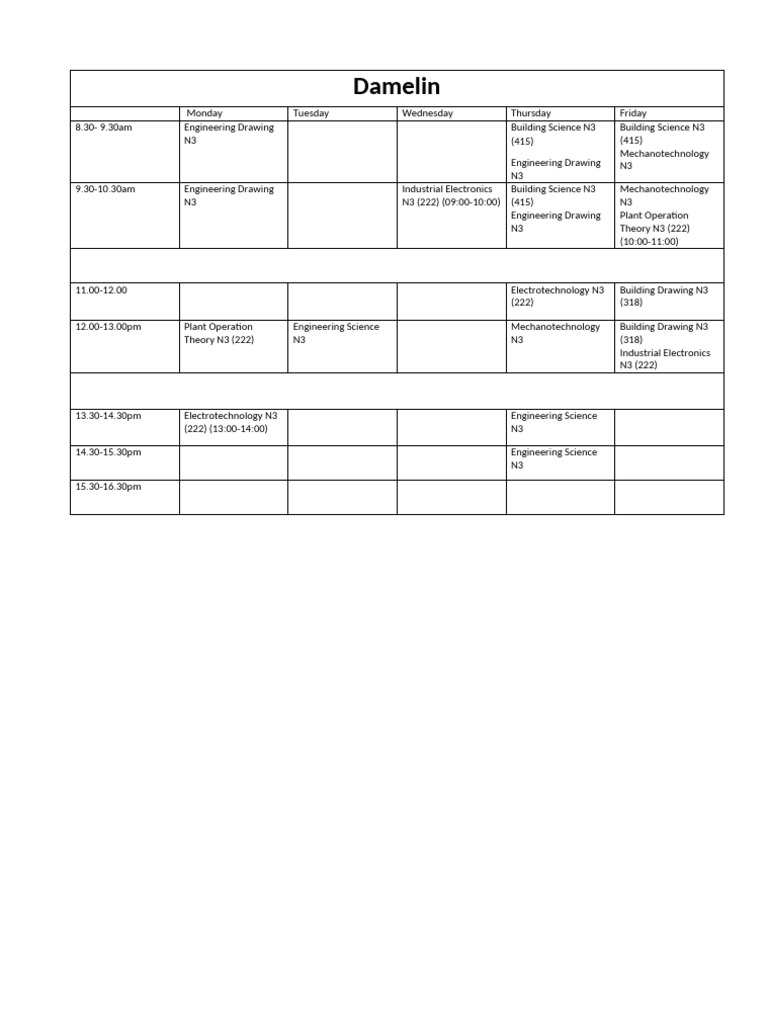 N3 Timetable T2 (2024) | PDF