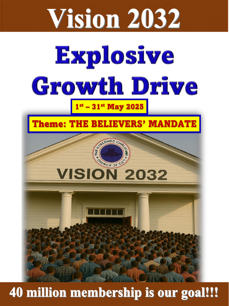 RCCG Vision 2032: Explosive Growth Drive | PDF | Jesus | Disciple ...