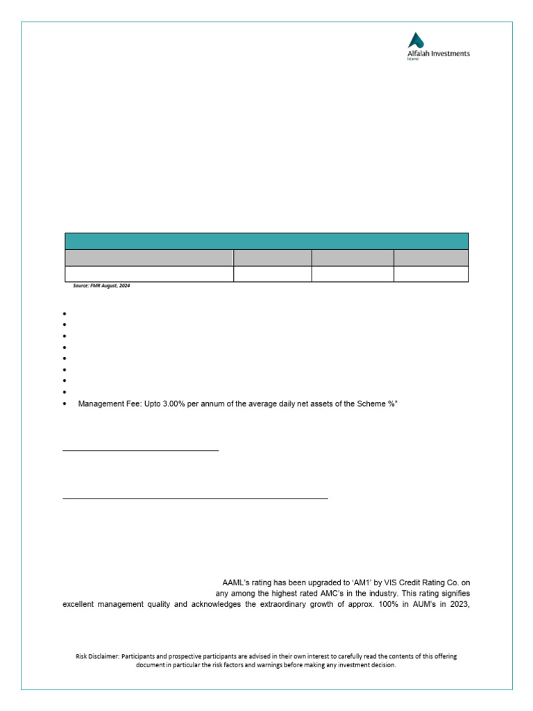 Alfalah GHP Islamic stock fund | PDF | Investing | Stock Fund