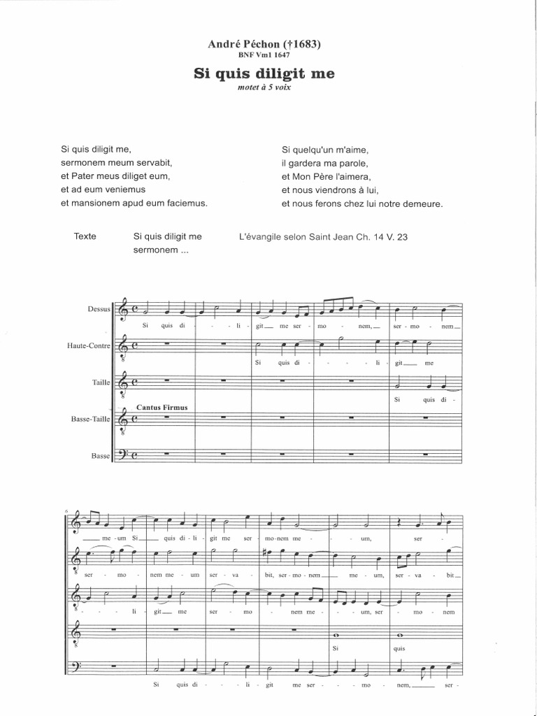 Si Quis Diligit Me - Pechon | PDF