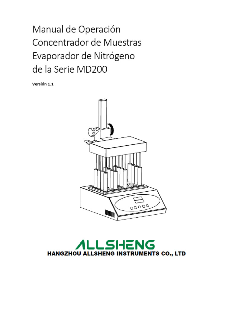 Manual de Operación de La Serie MD200 | PDF | Gases | Cambiar