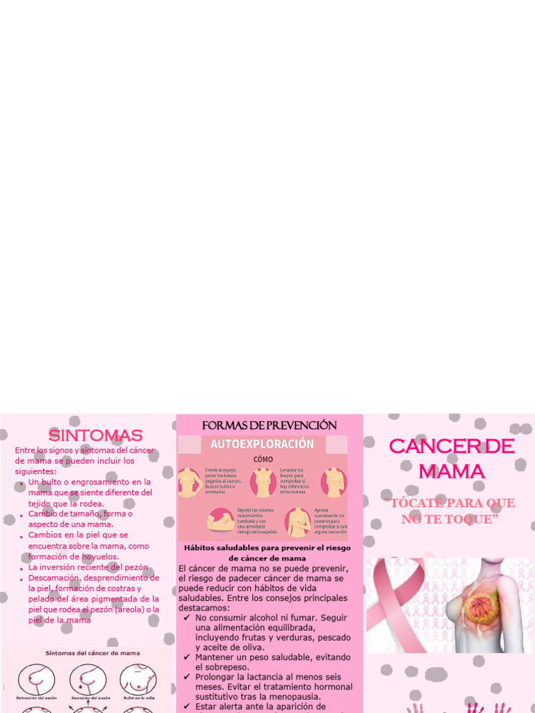 Cancer de Mama Folleto | PDF | Pecho | Cáncer de mama