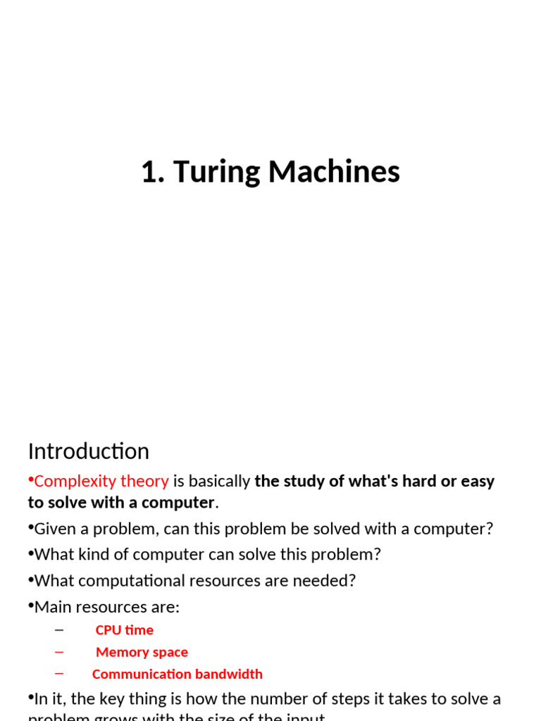 1. Turing Machines New Modified 2025 (4) | PDF | Computational Complexity Theory | Theoretical ...