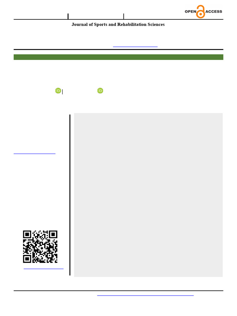 JSRS_Volume 2_Issue Issue 1_Pages 1-12 | PDF | Skeletal Muscle | Tendon