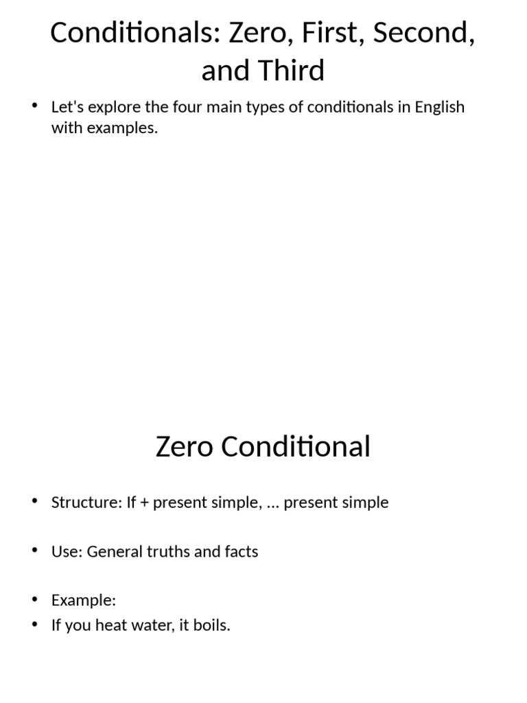 Conditionals Presentation | PDF