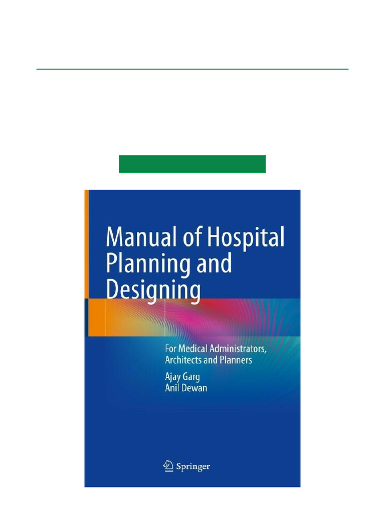Full Download Manual of Hospital Planning and Designing For Medical ...