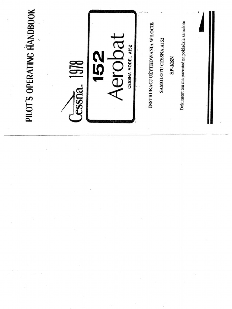 Cessna-152 aerobat POH | PDF