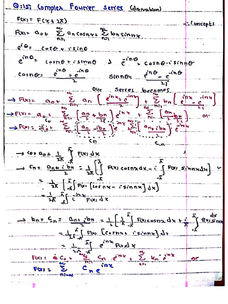 Complex Form of Fourier | PDF