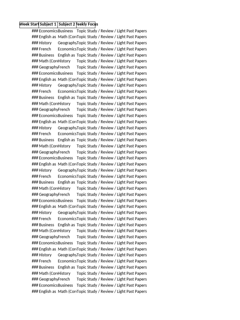 IGCSE Study Schedule 2025 2027 | PDF | Qualifications | Educational ...