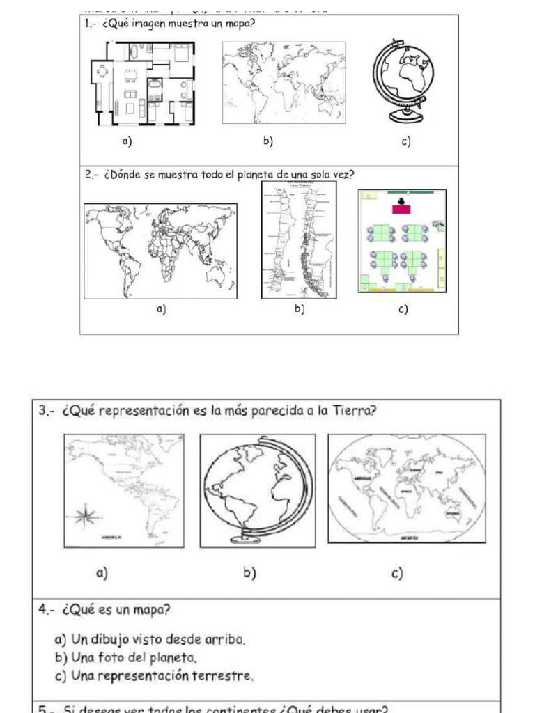 Repaso Del Mapa Plano y Globo | PDF