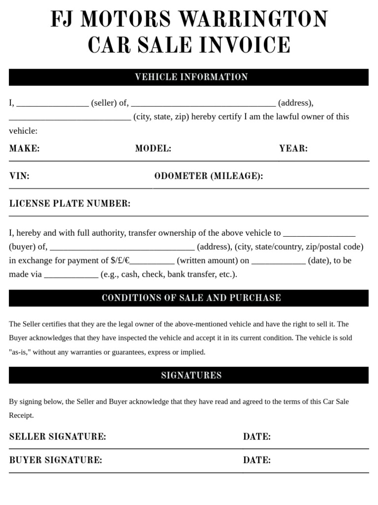 Carsaleinvoicefinal 2 | PDF