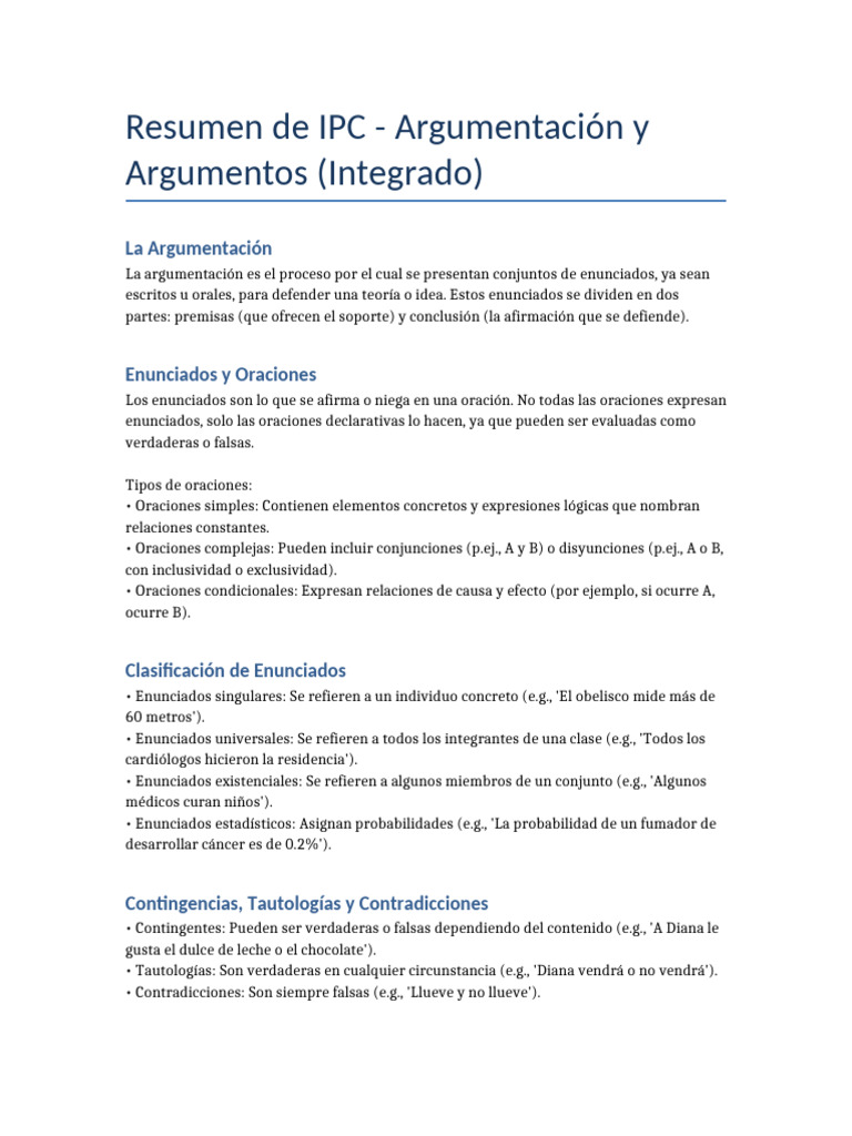 IPC Uba Xxi Resumen FINAL AMP INTEGRADO | PDF | Razonamiento deductivo | Razonamiento inductivo