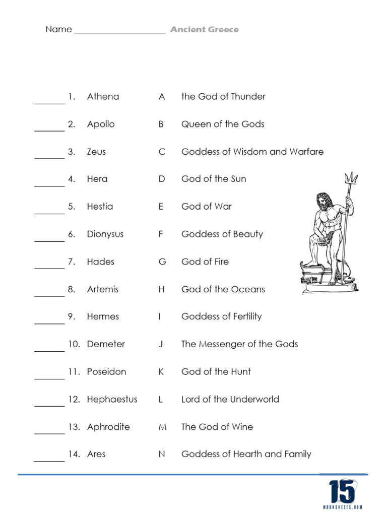 Greek Gods Family Tree Worksheet | PDF