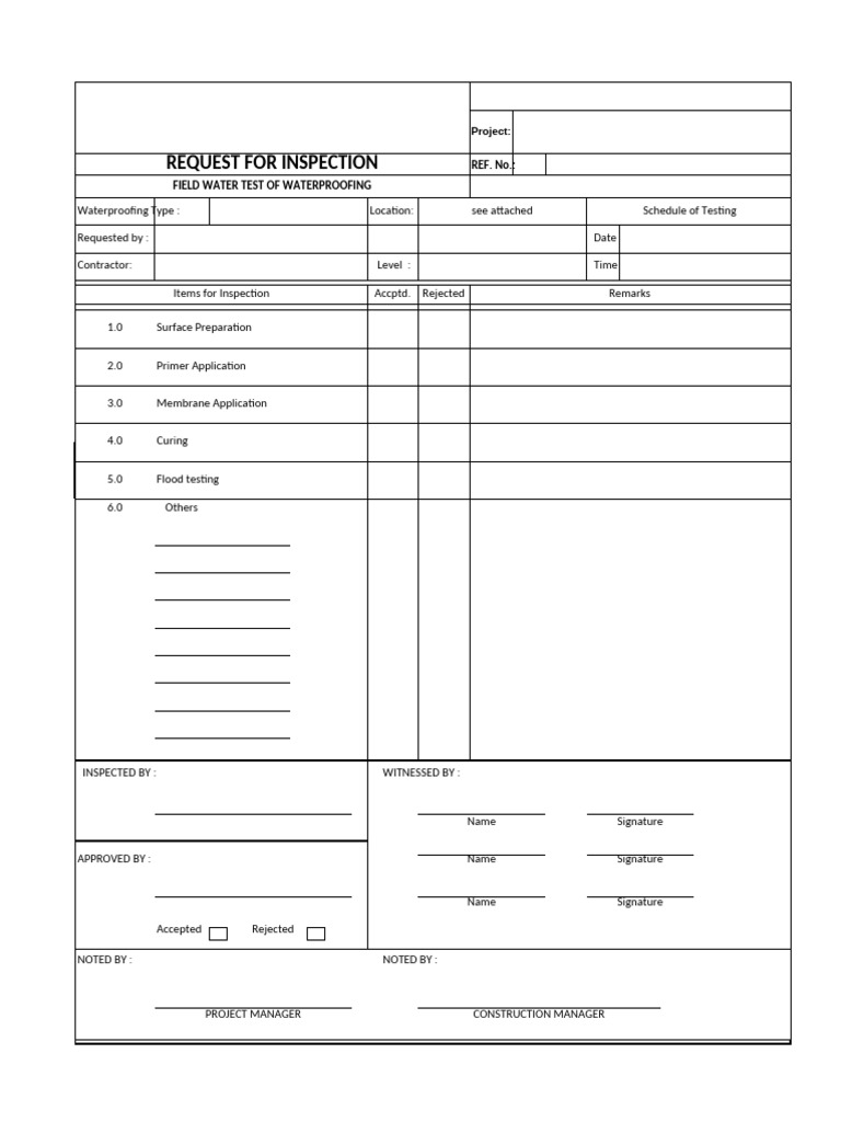Field Water Test of Waterproofing | PDF