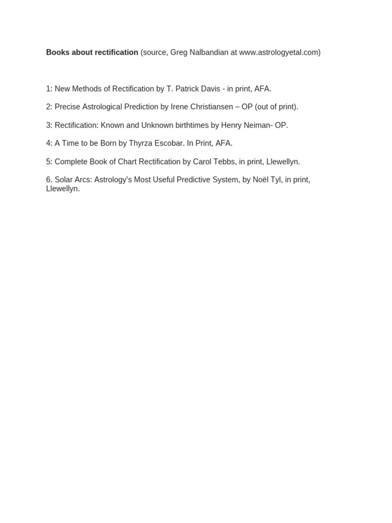 Books About Rectification | PDF