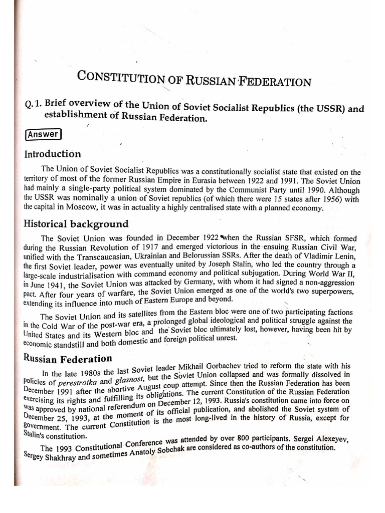 Overview of USSR Political System | PDF