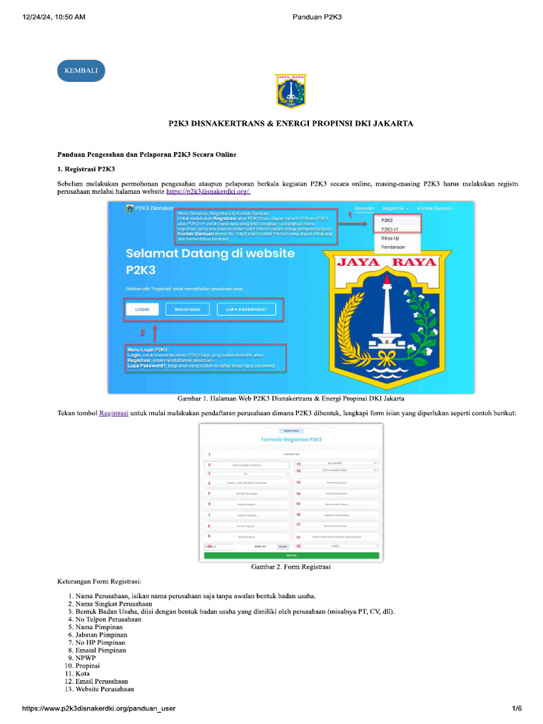 Panduan User P2K3 | PDF