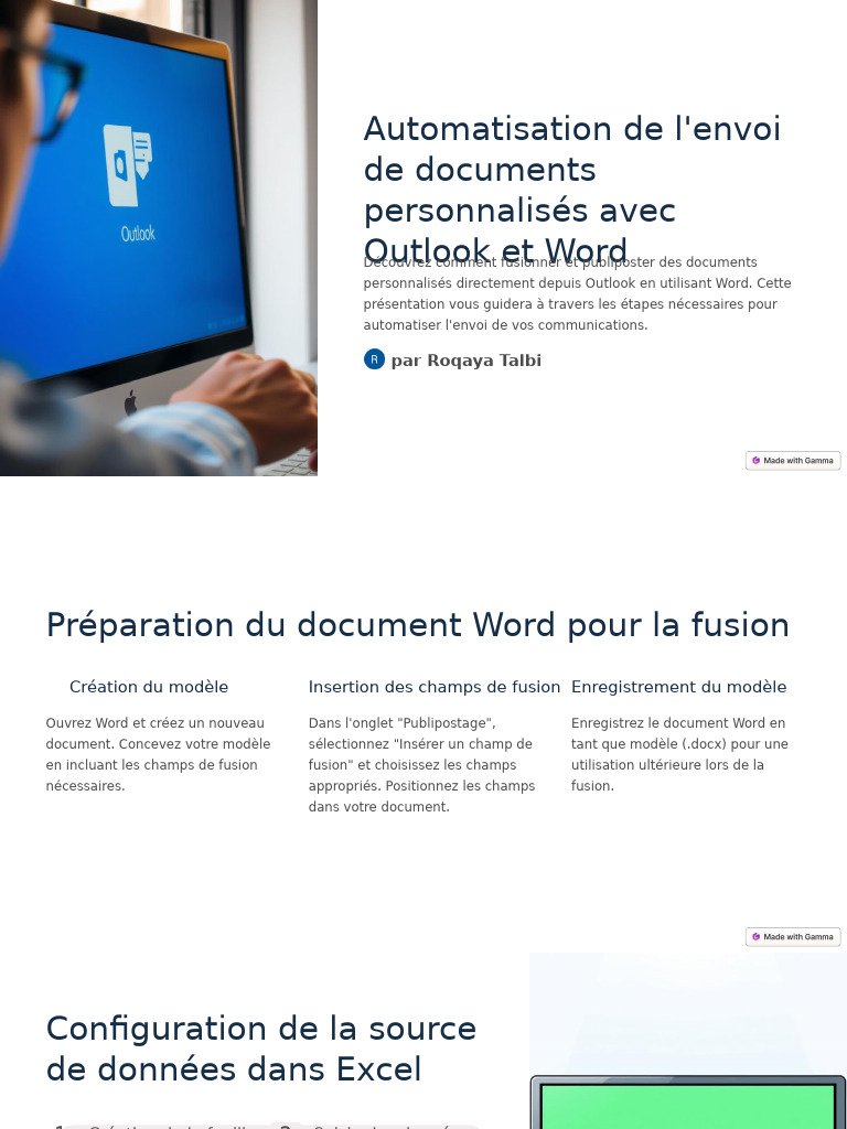 Automatisation de Lenvoi de Documents Personnalises Avec Outlook Et Word | PDF | Microsoft Word ...