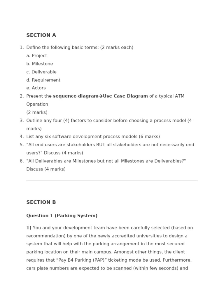 SOFTWARE EBGINEERING POSIBLE Exam Questions | PDF | Use Case | Computing