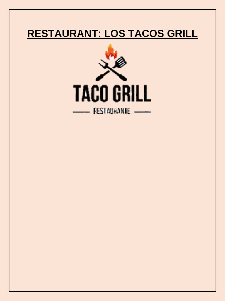 Menú y Buffet de Los Tacos Grill | PDF | Restaurantes | Cocina mexicana