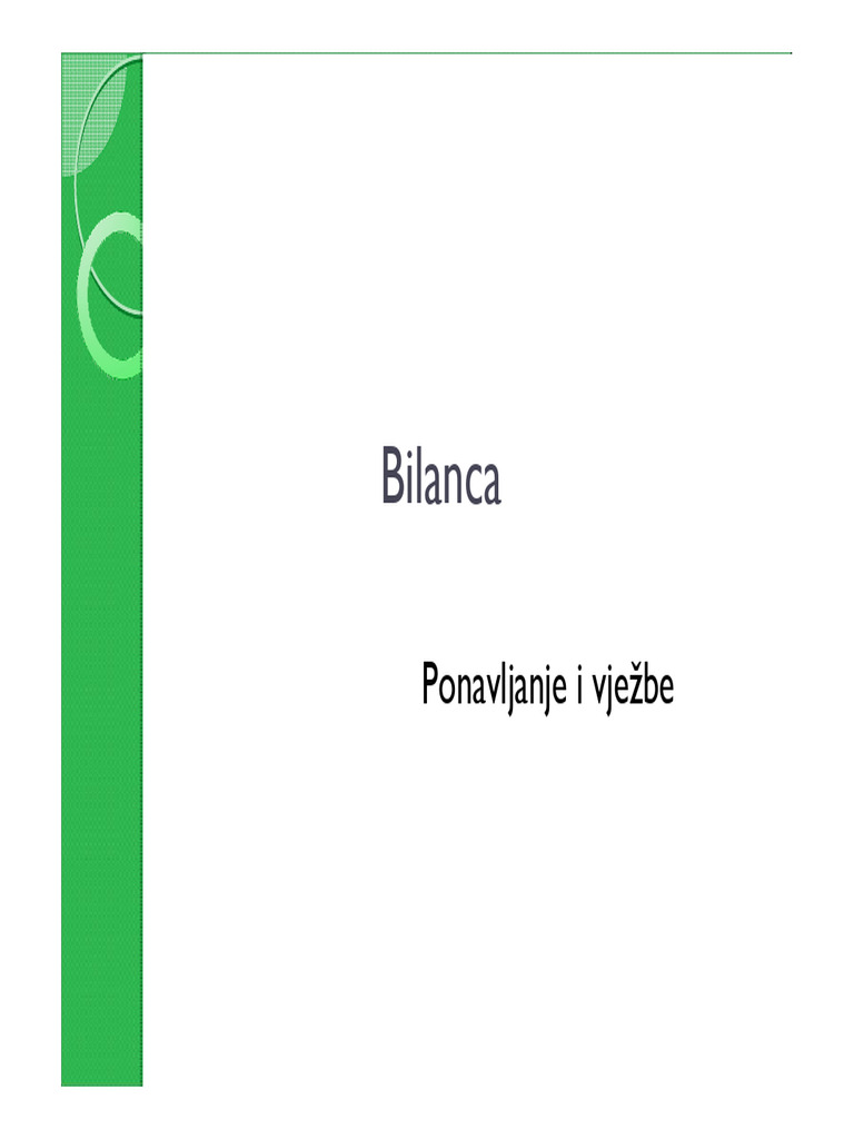 2 Bilanca Ponavljanje I Zadaci | PDF