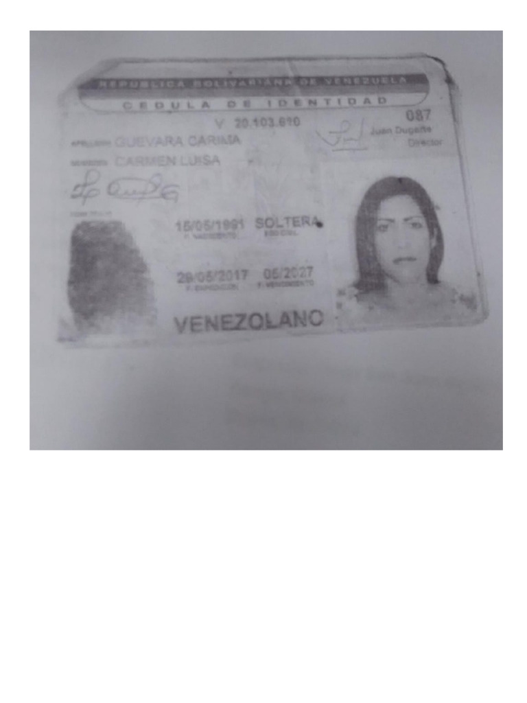 Cedula Carmen Guevara | PDF