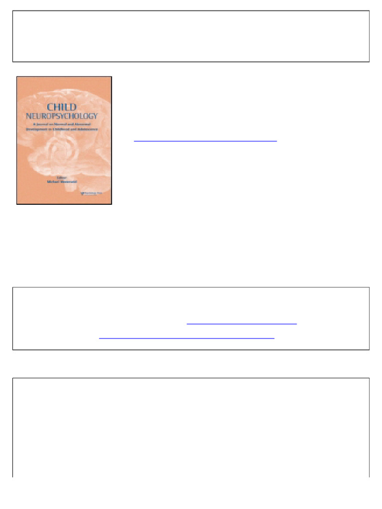 Intuitive geometry and visuospatial working memory in children showing symptoms of nonverbal ...